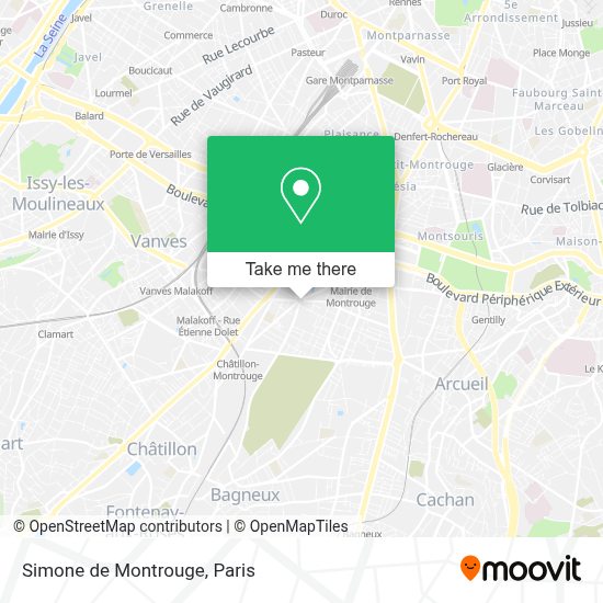 How to get to Simone de Montrouge by metro, bus, train or light rail?
