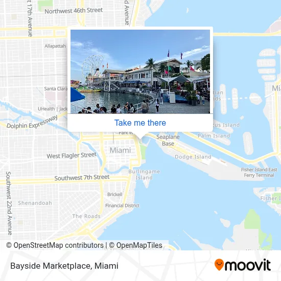 How to Get to Bayside Marketplace in Miami by Bus, Train or Light Rail?