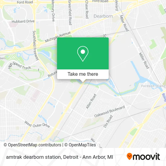 How to Get to amtrak dearborn station in Allen Park by Bus?