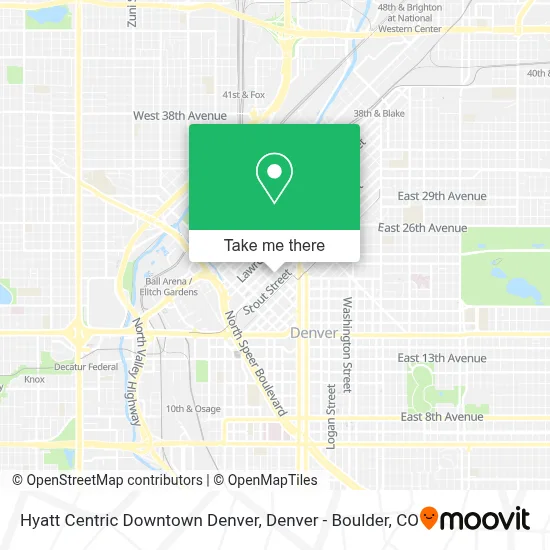 How to Get to Hyatt Centric Downtown Denver by Bus, Light Rail or Train?