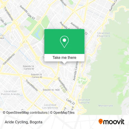 ¿Cómo llegar a Aride Cycling en Teusaquillo en autobús o tranvía?