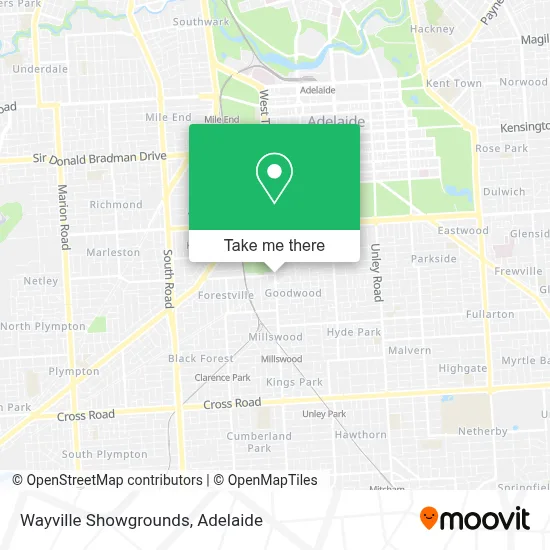 How to Get to Wayville Showgrounds in Goodwood by Bus, Train or Light Rail?