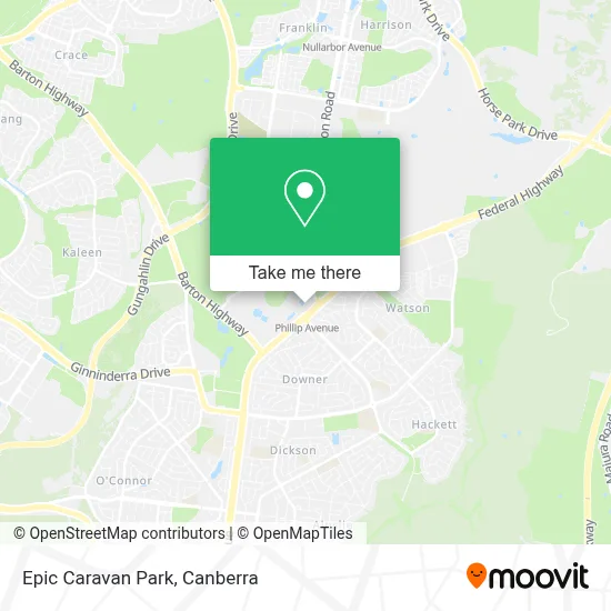 How to Get to Epic Caravan Park in Canberra by Bus or Light Rail?