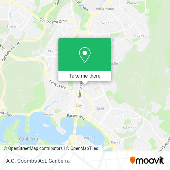How to get to A.G. Coombs Act in Canberra by Bus or Light rail?