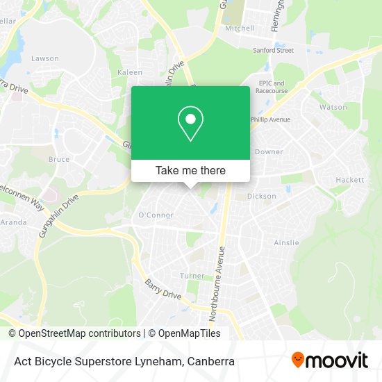 How to get to Act Bicycle Superstore Lyneham in Canberra by bus or ...