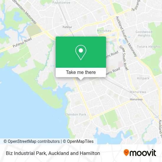How to Get to Biz Industrial Park in Manukau Central by Bus or Train?