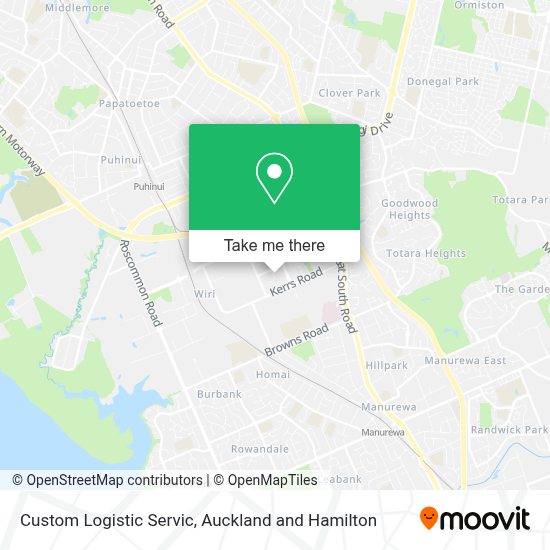How to get to Custom Logistic Servic in Wiri by bus or train?