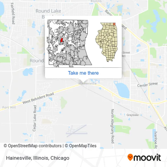 How to Get to Hainesville, Illinois by Bus or Train?