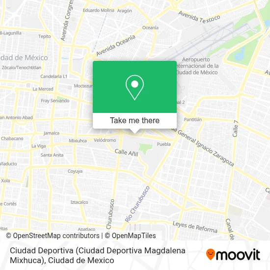 ¿Cómo llegar a Ciudad Deportiva (Ciudad Deportiva Magdalena Mixhuca) en ...