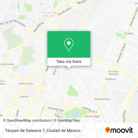 ¿Cómo llegar a Técpan de Galeana 7 en Gustavo A. Madero en autobús o metro?