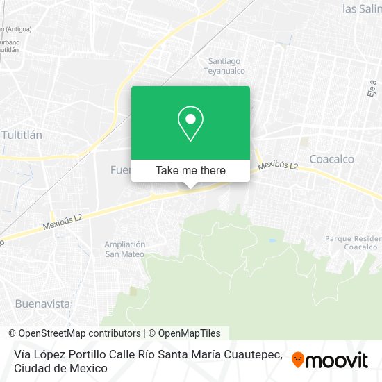 ¿Cómo llegar a Vía López Portillo Calle Río Santa María Cuautepec en ...