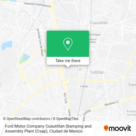 ¿Cómo llegar a Ford Motor Company Cuautitlan Stamping and Assembly ...