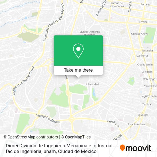 ¿Cómo llegar a Dimei División de Ingeniería Mecánica e Industrial, fac ...