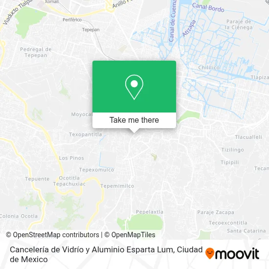 ¿Cómo llegar a Cancelería de Vidrío y Aluminio Esparta Lum en Tlalpan ...