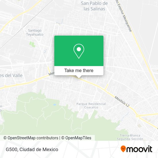 ¿Cómo llegar a G500 en Tultepec en autobús o tren?