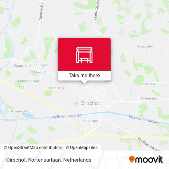 Oirschot, Kortenaarlaan haltestelle - Routen, Fahrpläne und Tarife