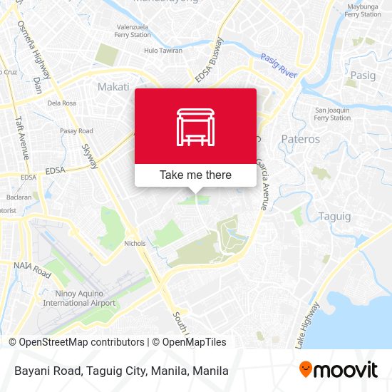 Bayani Road, Taguig City, Manila stop - Routes, Schedules, and Fares