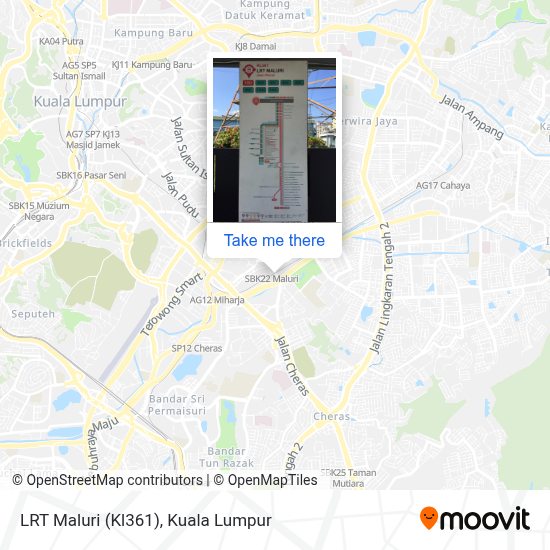 berhenti LRT Maluri (Kl361) - Laluan, Jadual Perkhidmatan, dan Tambang
