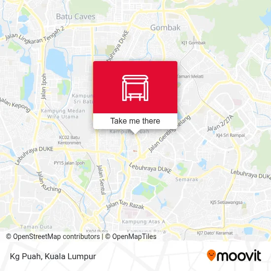 Kg Puah berhenti - Ketibaan Nyata, Laluan dan Jadual