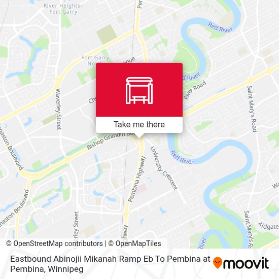 How to Get to Eastbound Abinojii Mikanah Ramp Eb To Pembina at Pembina ...