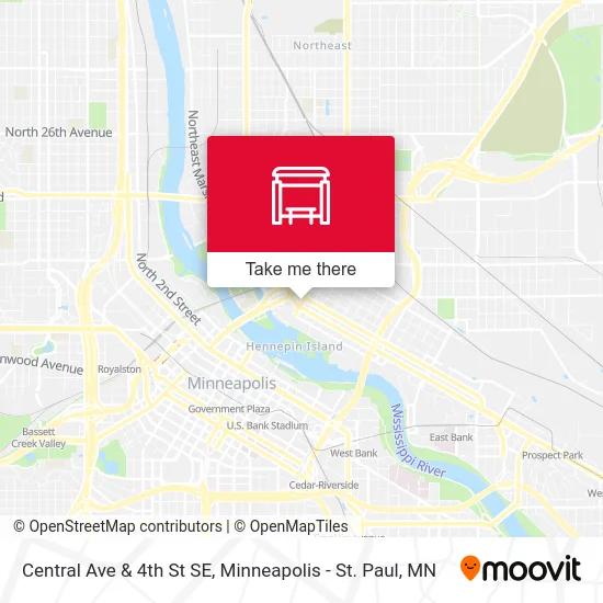 Central Ave & 4th St SE stop - Routes, Schedules, and Fares