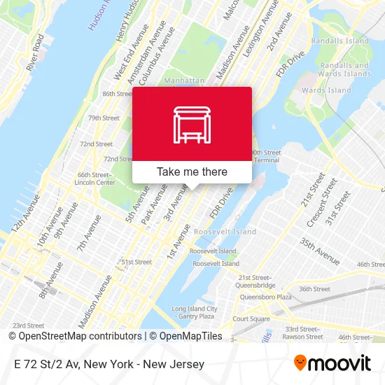 E 72 St/2 Av stop - Live arrivals
