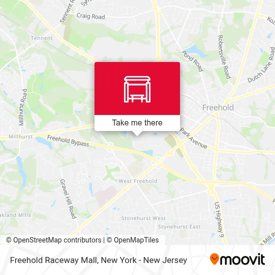 Freehold Raceway Mall stop - Routes, Schedules, and Fares