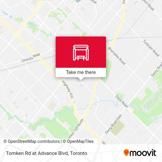 Tomken Rd at Advance Blvd arrêt - Itinéraires, horaires et tarifs