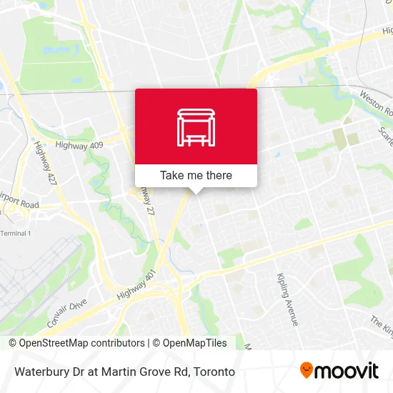 Waterbury Dr at Martin Grove Rd - Routes, Schedules, and Fares