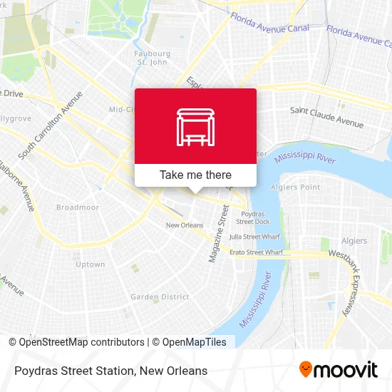 Poydras Street Station (O) - Routes, Schedules, and Fares