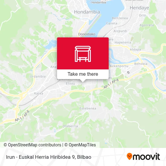 Irun - Euskal Herria Hiribidea 9 stop - Routes, Schedules, and Fares