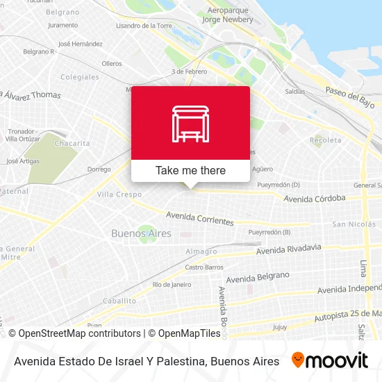 Avenida Estado De Israel Y Palestina parada - Rutas, horarios y tarifas