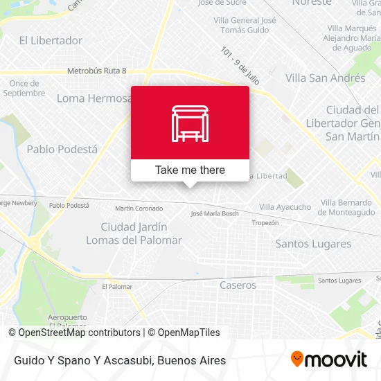 Guido Y Spano Y Ascasubi - Rutas, horarios y tarifas