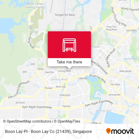 Boon Lay Pl - Boon Lay Cc (21439) stop - Routes, Schedules, and Fares