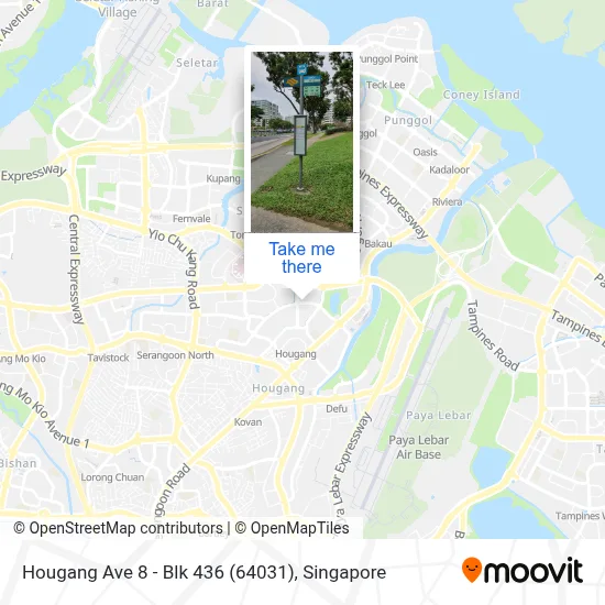 Hougang Ave 8 - Blk 436 (64031) stop - Routes, Schedules, and Fares