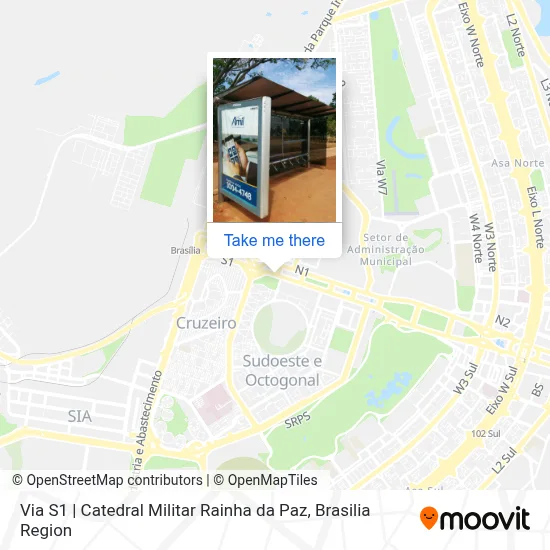 Via S1 | Catedral Militar Rainha da Paz parada - Rutas, horarios y tarifas