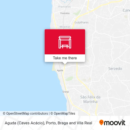 Aguda (Caves Acácio) stop - Rotas, Horários e Preços
