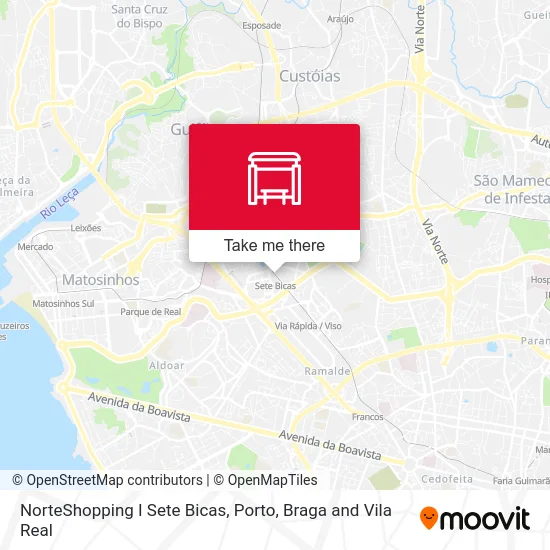 NorteShopping I Sete Bicas station - Routes, Schedules, and Fares