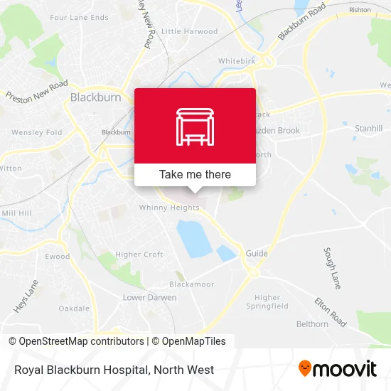 Royal Blackburn Hospital - Routes, Schedules, and Fares