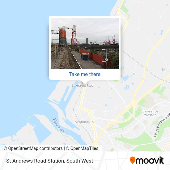 How to get to St Andrews Road Station in Bristol by bus or train?