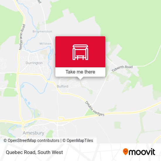 How to get to Quebec Road in Bulford by bus?