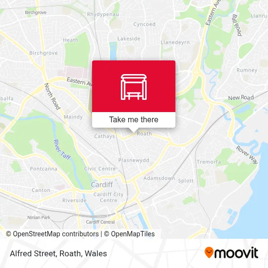 Alfred Street, Roath stop - Routes, Schedules, and Fares