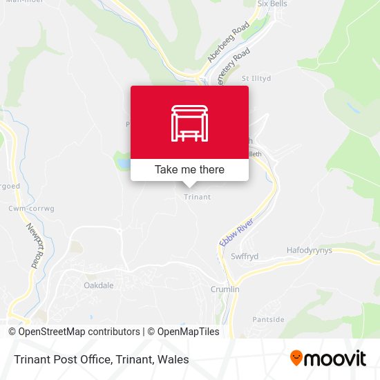 How to get to Trinant Post Office, Trinant in Wales by Bus or Train?