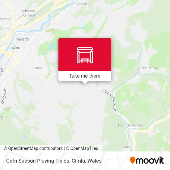 Cefn Saeson Playing Fields, Cimla stop - Routes, Schedules, and Fares