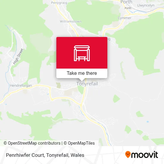Penrhiwfer Court, Tonyrefail stop - Routes, Schedules, and Fares