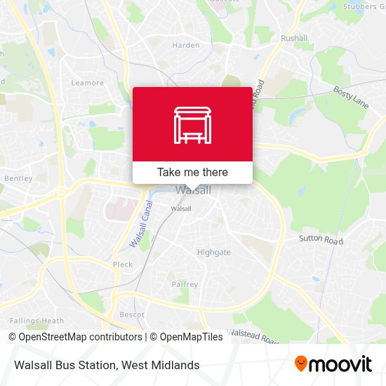 How to Get to Walsall Bus Station in West Midlands by Bus or Train?