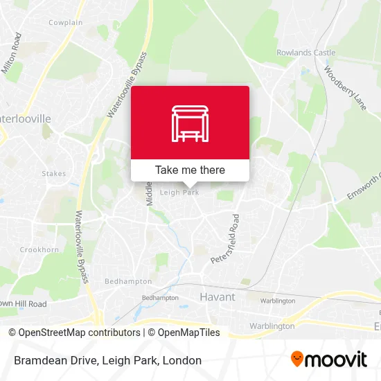 Bramdean Drive, Leigh Park stop - Routes, Schedules, and Fares