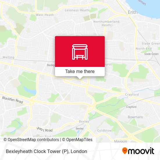 Bexleyheath Clock Tower (P) stop - Routes, Schedules, and Fares