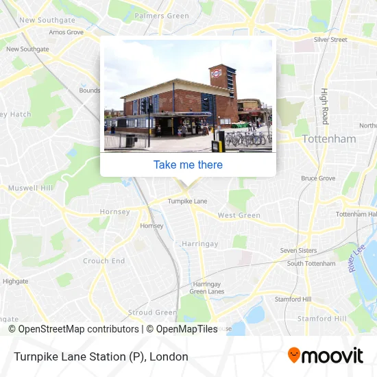Turnpike Lane Station (P) - Routes, Schedules, and Fares