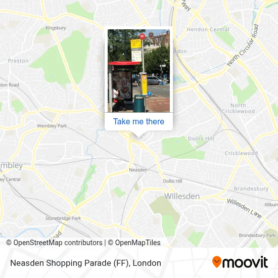 Neasden Shopping Parade (FF) stop - Live arrivals